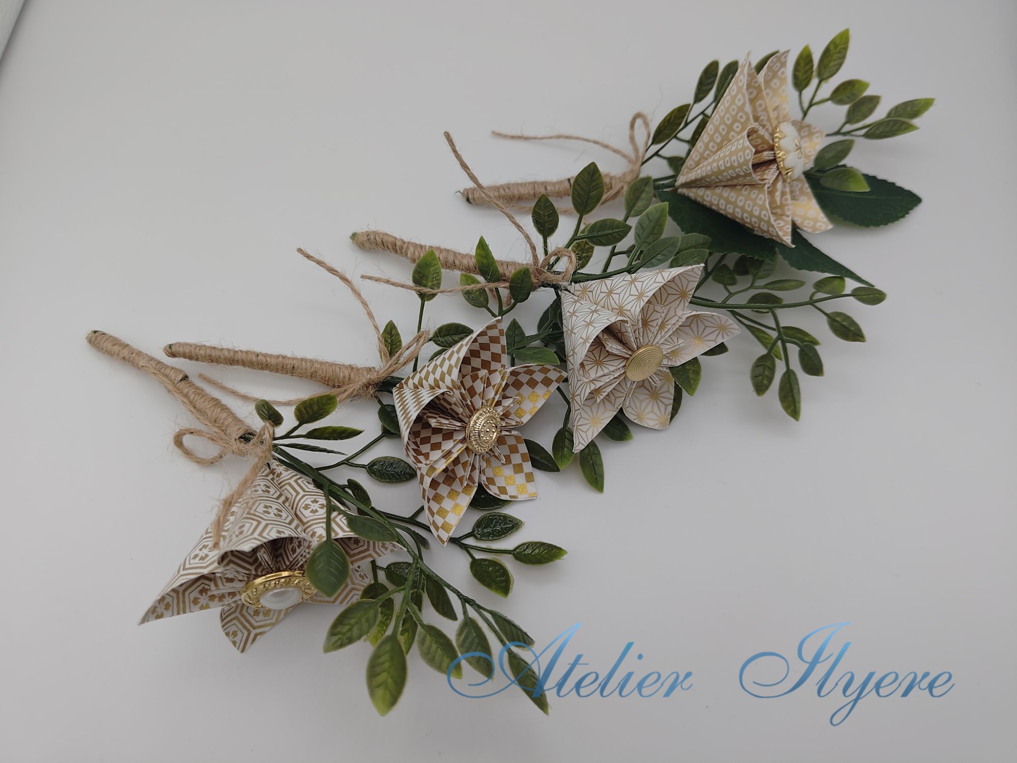DIY Wedding Diaries from The Atelier – Paper flowers for matching groom ...